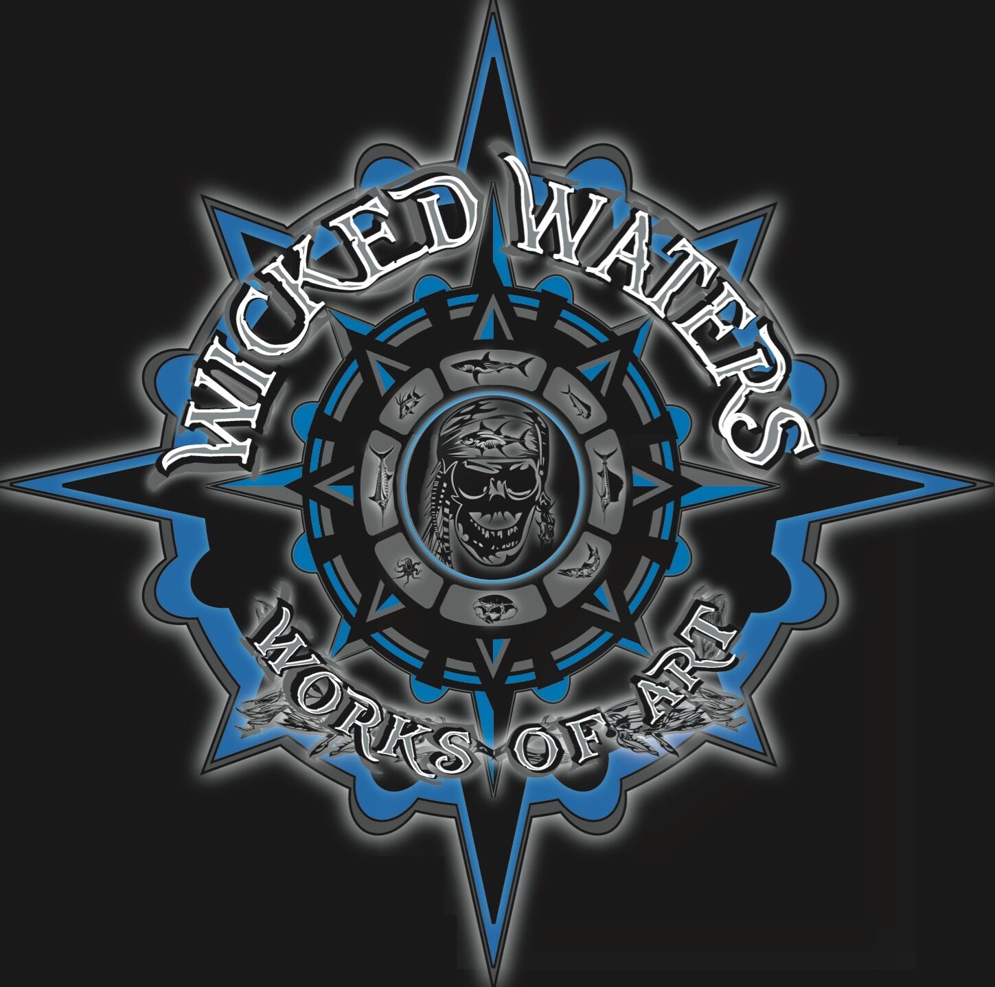 Wicked Waters Reflective Logo Decal Approximately 6 X 6 Overall - Etsy