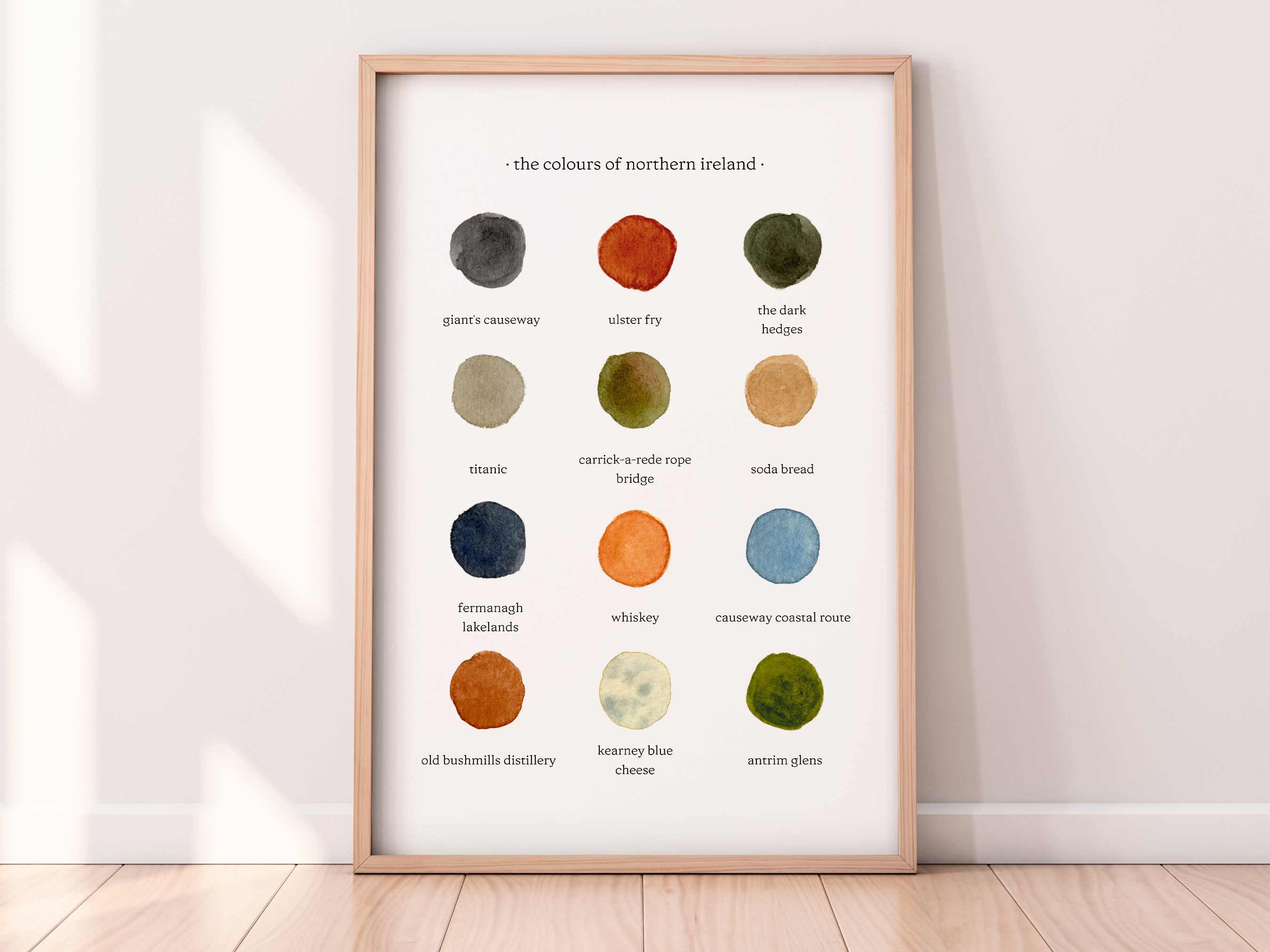 The Colours of Northern Ireland Watercolour Print - Etsy