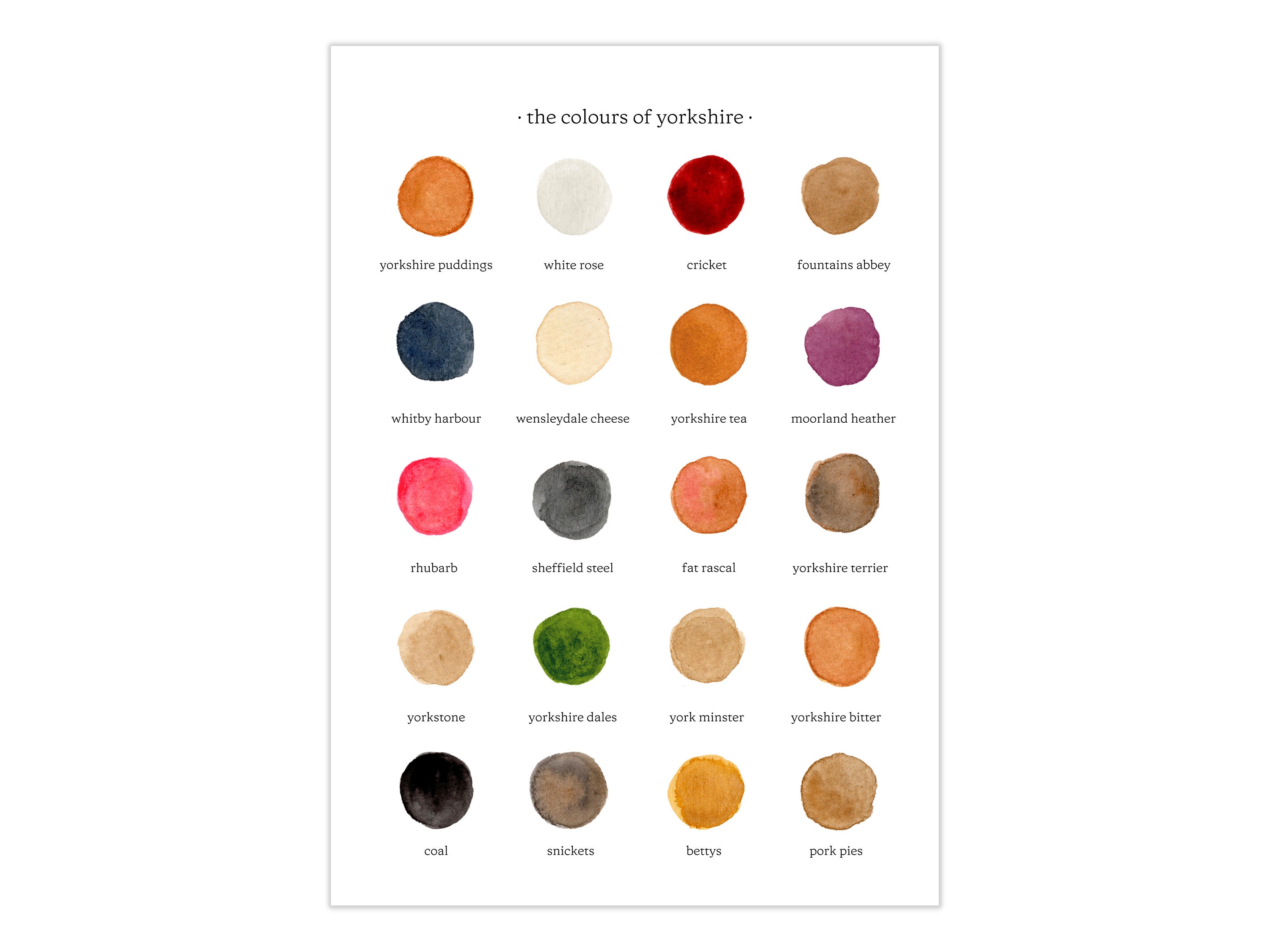 The Colours of Yorkshire - Watercolour Print (series 1) - Etsy