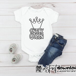 Snack Queen Svg | Silhouette & Cricut SVG Design File for Funny Toddler ...