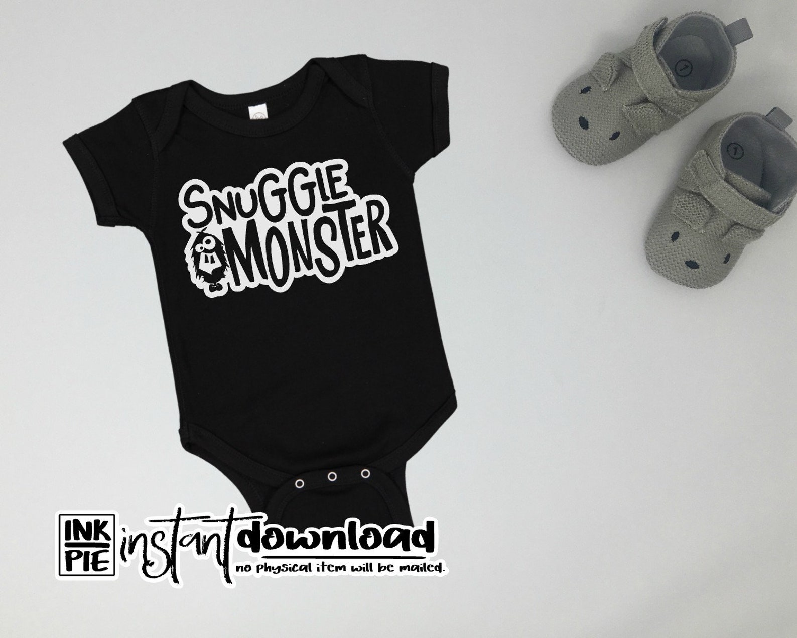 Snuggle Monster Svg Silhouette & Cricut SVG Design File for | Etsy