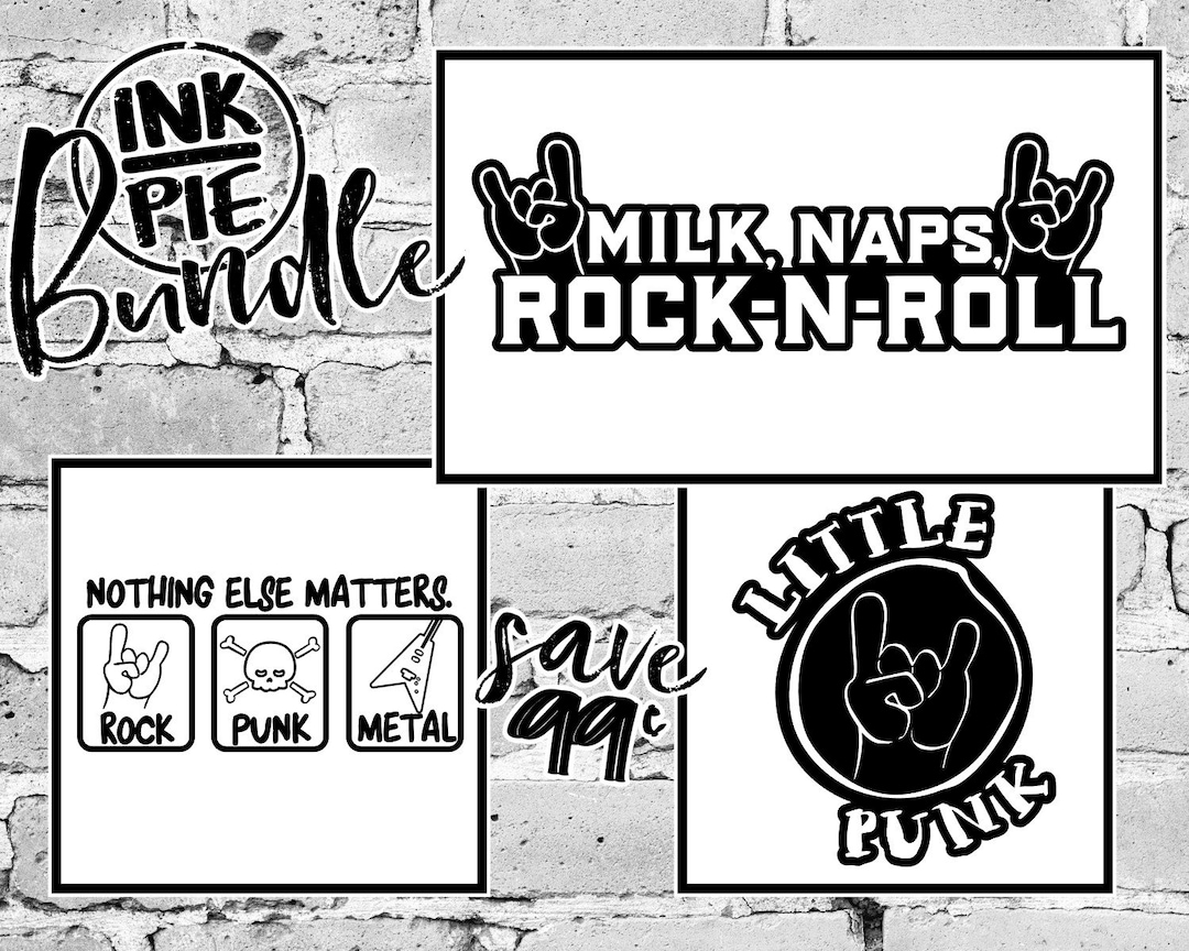 Rock on Hands SVG Bundle | Silhouette & Cricut SVG Design File for ...