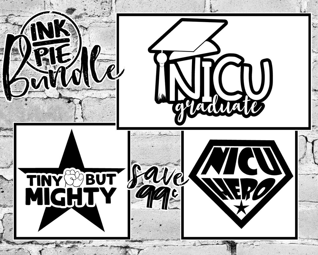 NICU Graduate Svg Bundle | Preemie Svg | Silhouette & Cricut SVG Design ...