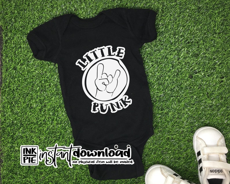 Little Punk SVG Rock on Hand SVG Punk Baby Clothing - Etsy Israel