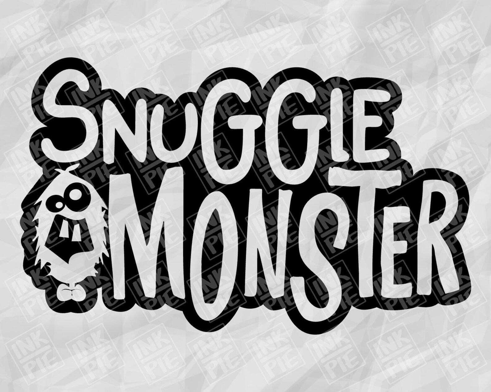 Snuggle Monster Svg Silhouette & Cricut SVG Design File for | Etsy