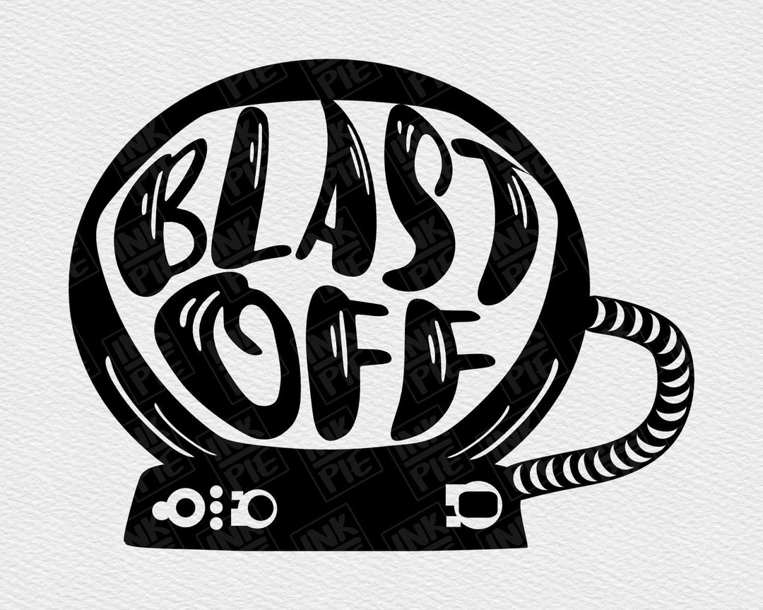 Blast off Astronaut Space Svg | Silhouette & Cricut SVG Design File for ...