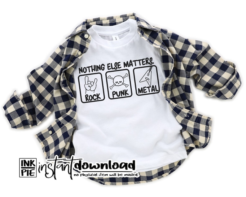 Rock Punk Metal SVG Rock on Hand SVG Punk Baby Clothing | Etsy