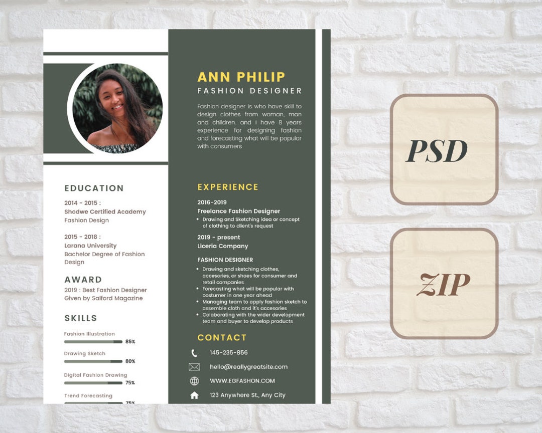 Green and White Creative CV Resumet Student Resume Sample Cv Formal ...