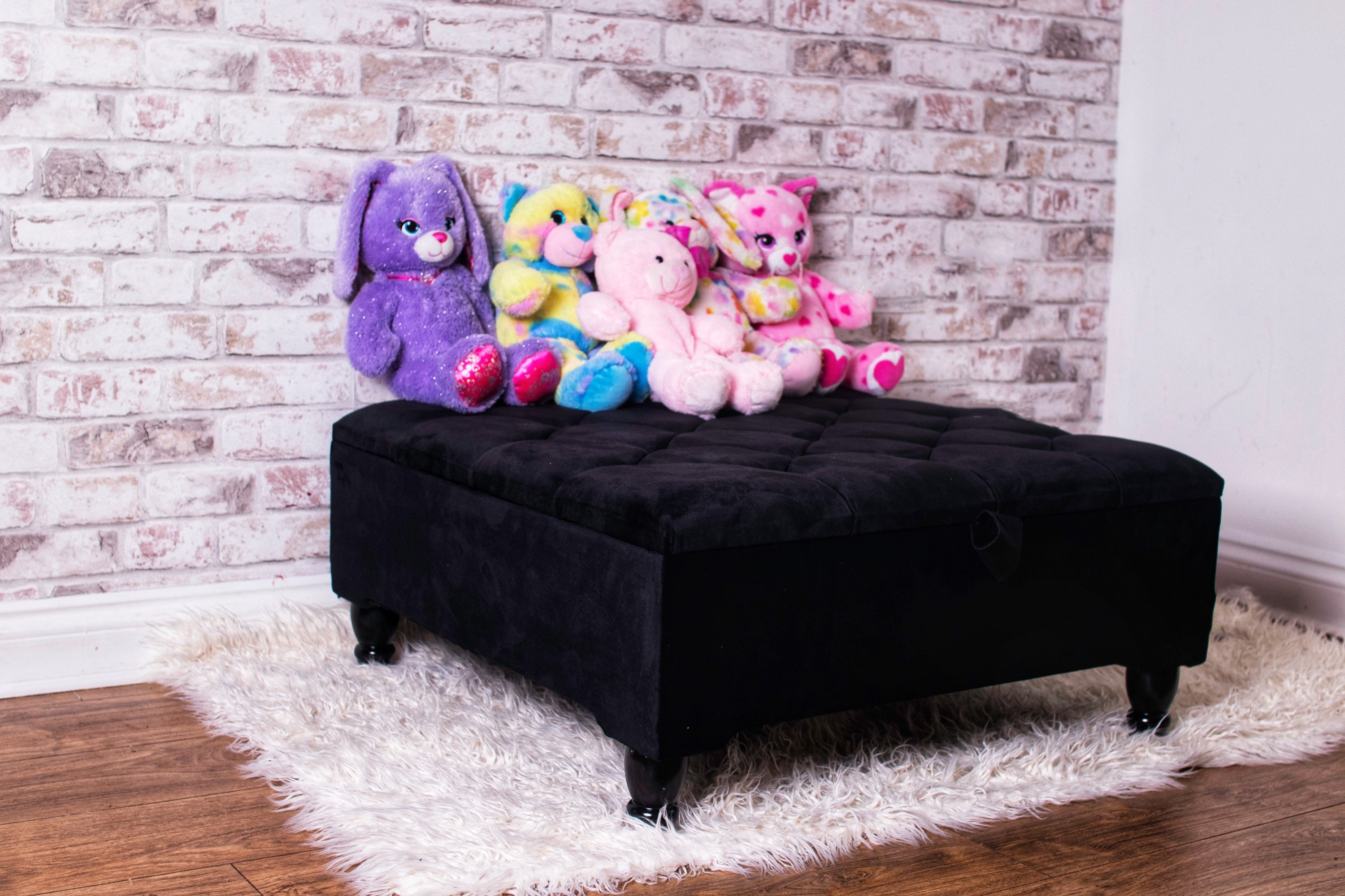 Premium Quality Ottoman Footstool Storage Coffee Table| Plush Velvet ...