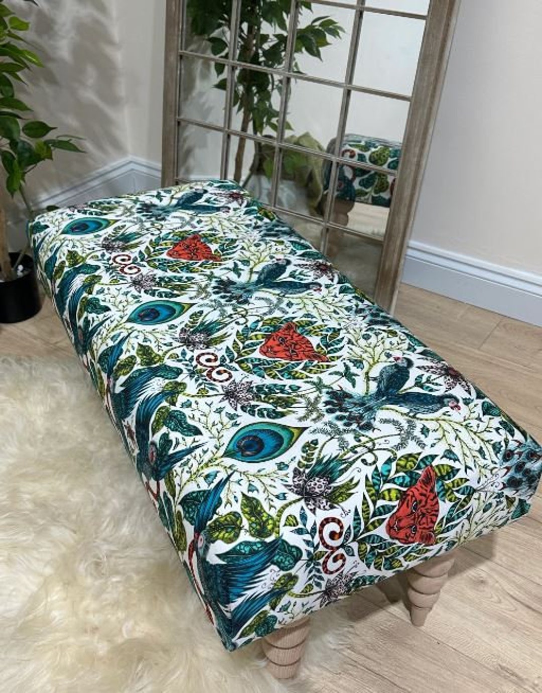 Premium Footstool, Pouffe Table, Handmade Ottoman Bench, Chesterfield ...