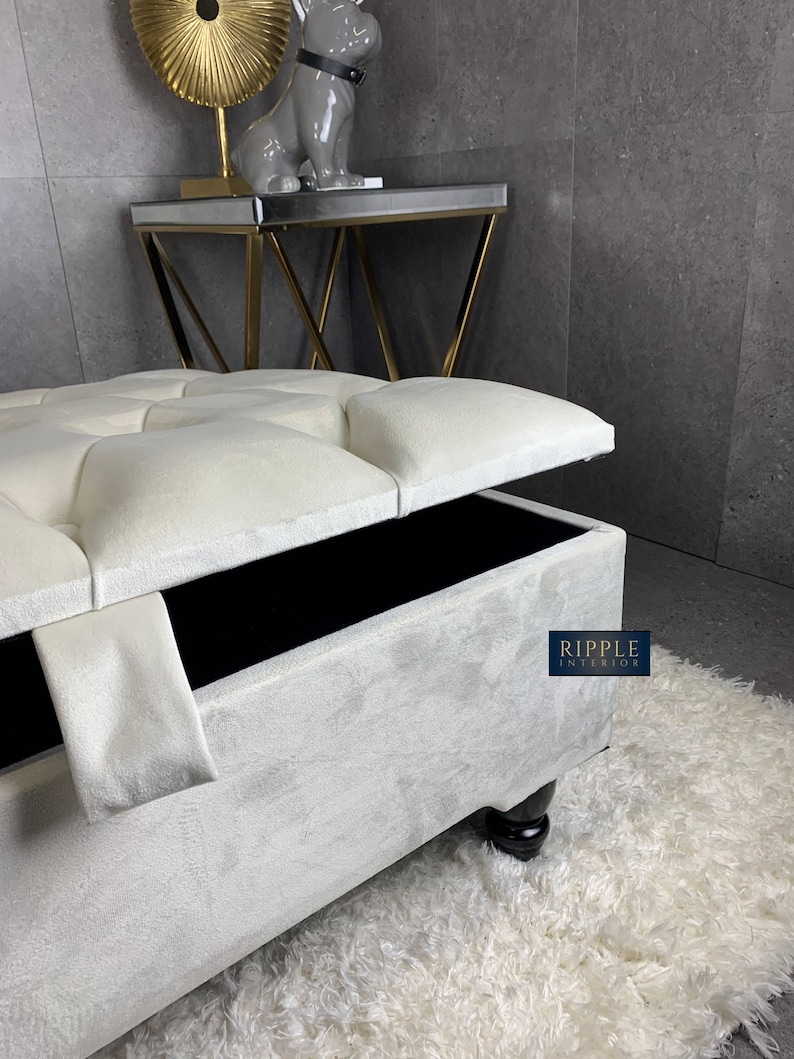 Coffee Table Storage Chesterfield Square Design Handmade With - Etsy