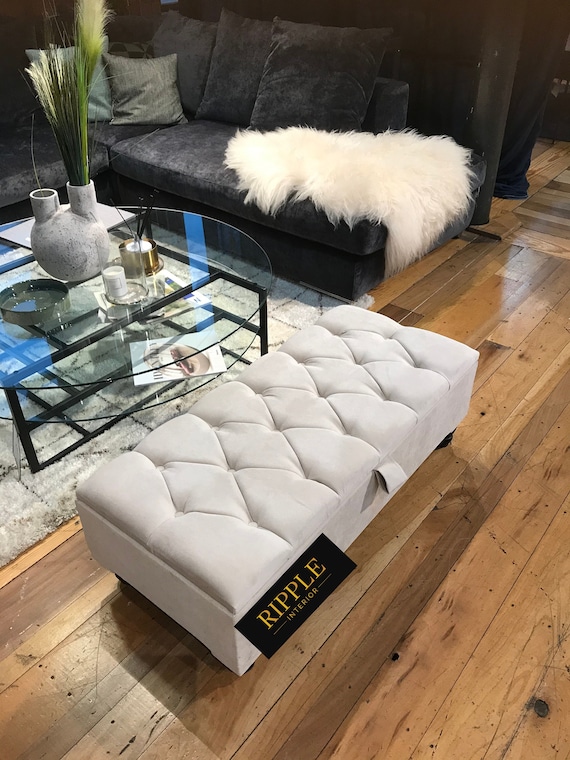 White ottoman coffee table store