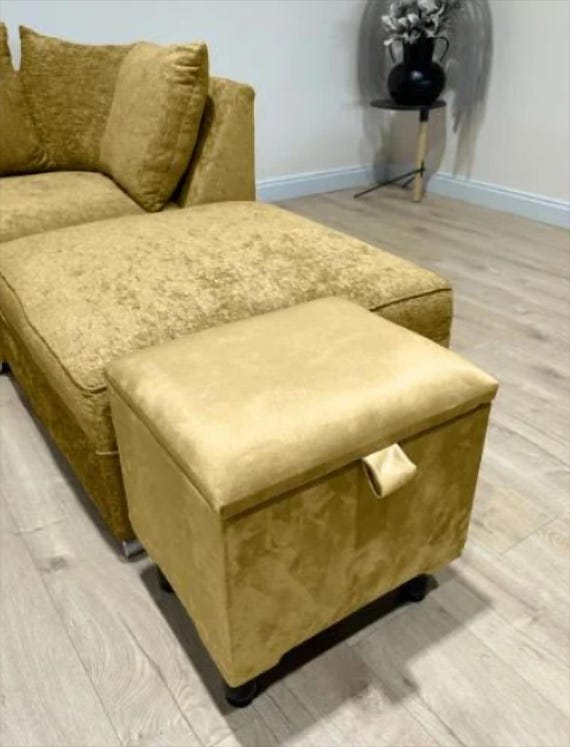 Small gold ottoman store