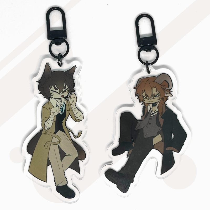 Bsd Dazai Keychain - Etsy UK