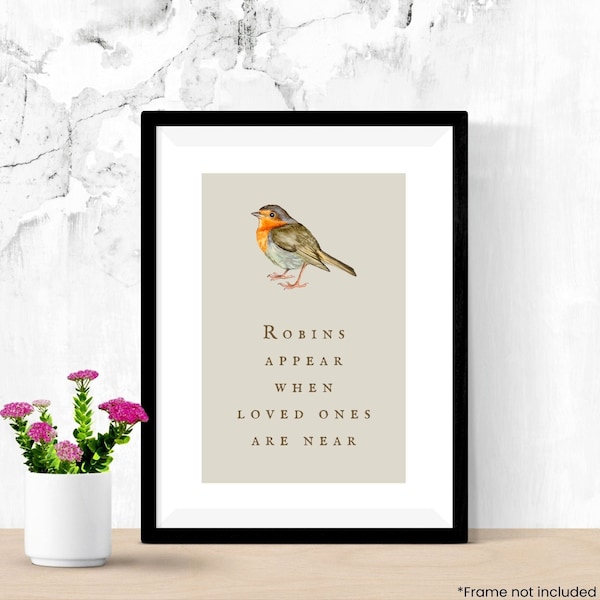 Robins Appear When Loved Ones Are Near - Etsy UK
