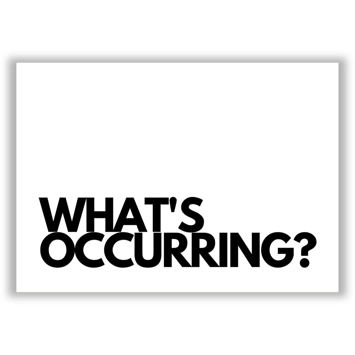 What's Occurring Wall Art Print - Etsy UK