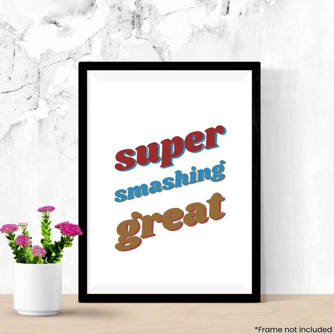 Super Smashing Great Bullseye Wall Art Print - Etsy