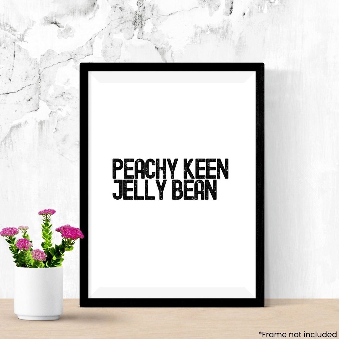 Peachy Keen Jelly Bean Wall Art Print - Etsy UK