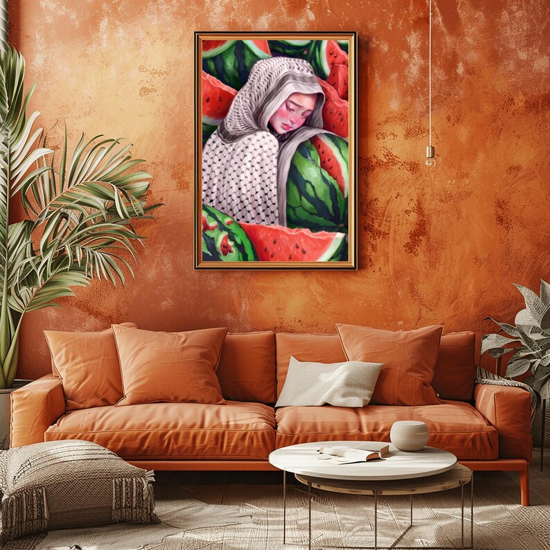 Vibrant Gaza Design: Printable Palestinian Art for Wall Decor - Etsy