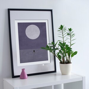 Full Moon Wall Art POC Witch Wall Art Dark Aesthetic Decor Mystical Art ...