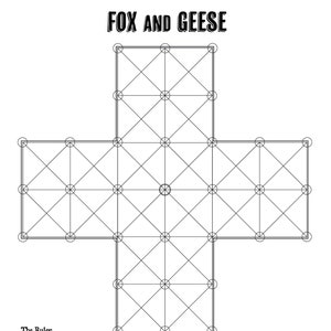 Fox and Geese - Printable Downloadable A4 Game Sheet - Etsy