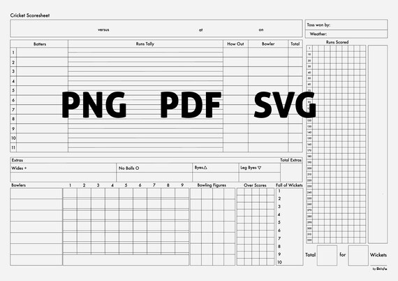 Cricket Scorecard Template