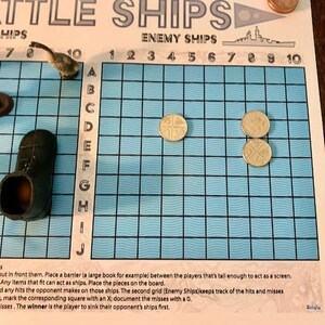Battleships Printable Tabletop Game - Etsy