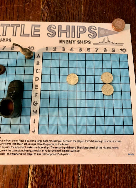 Battleships Printable Tabletop Game - Etsy
