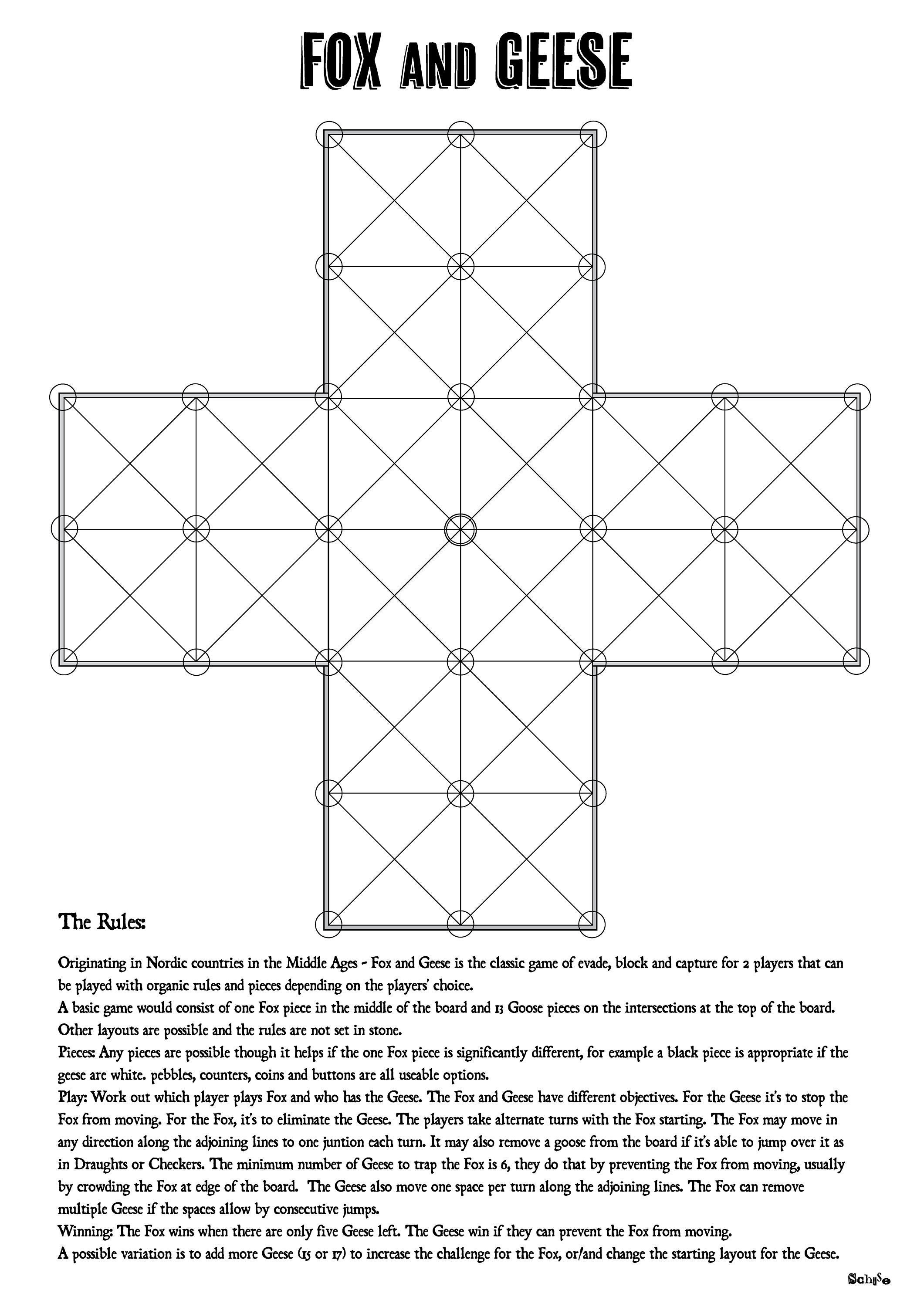 Fox And Geese Rules