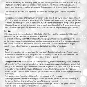 Christmas Gift Giving Game A4 Printable, Downloadable - Etsy