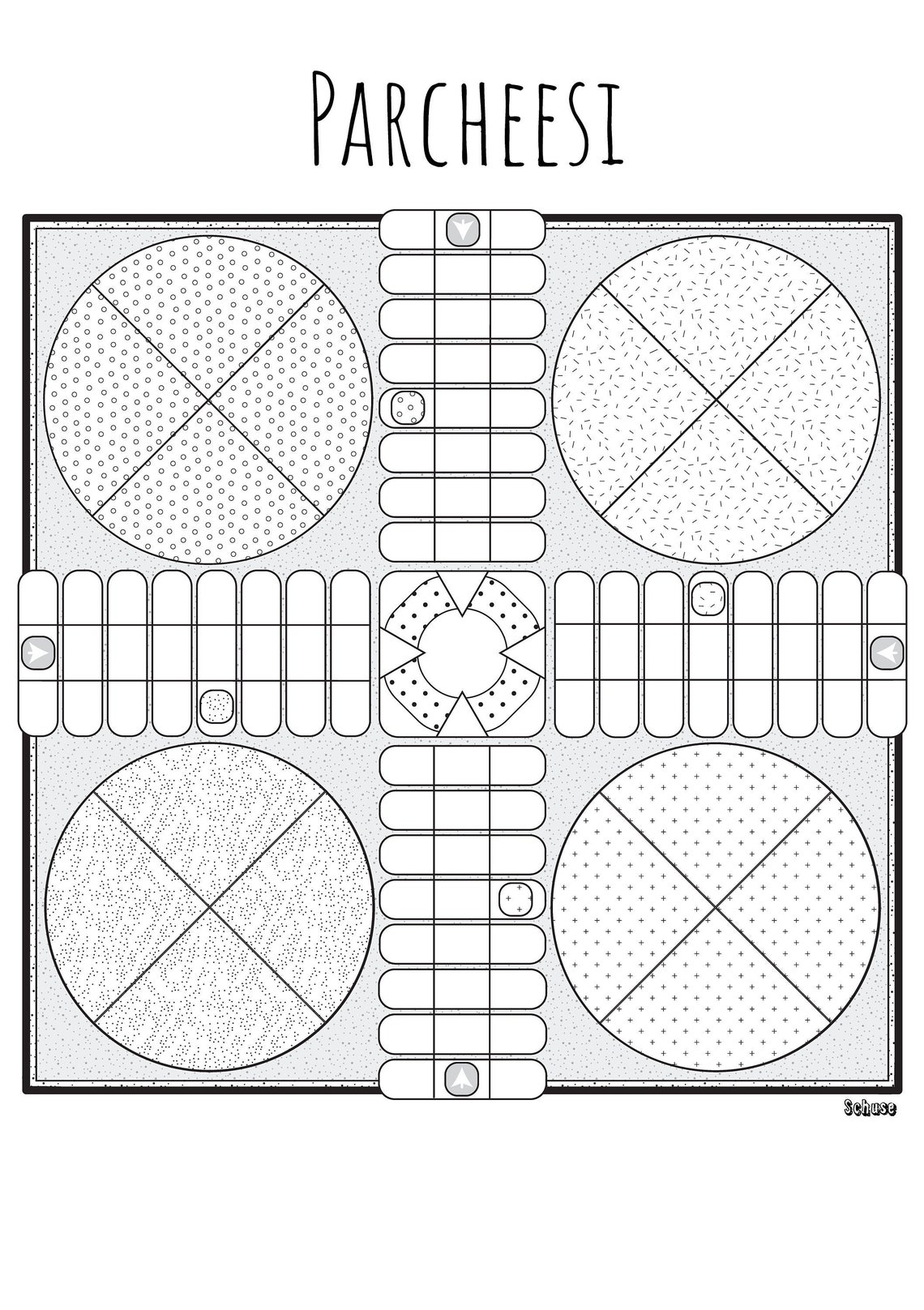 Parcheesi Board Game: A4 Print & Play (digital Download) - Etsy