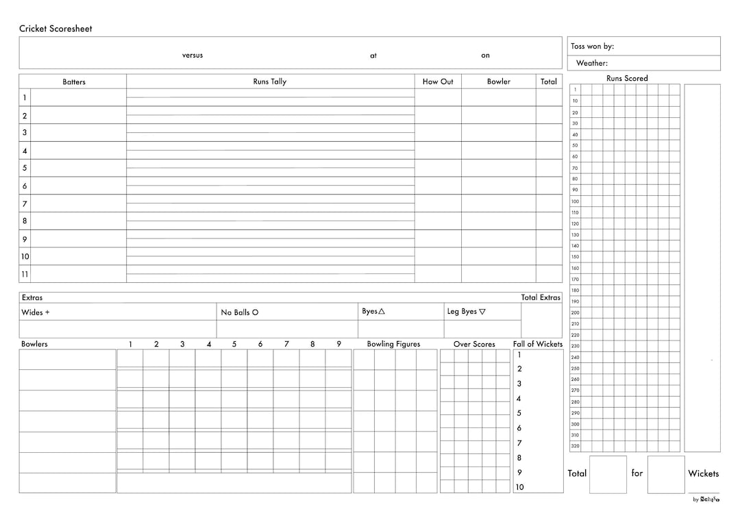 Cricket Scorecard Template