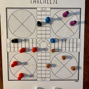 Parcheesi Board Game: A4 Print & Play (digital Download) - Etsy