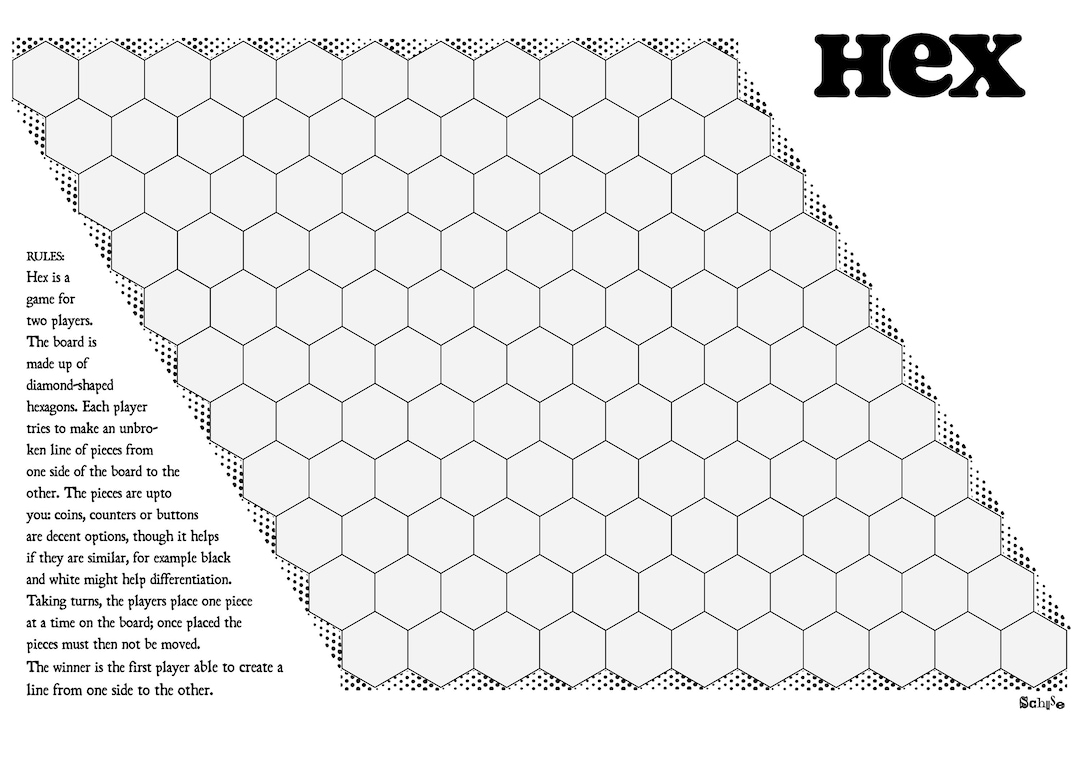 Hex - a Modern Take on a Classic - Printable, Downloadable A4 - Etsy