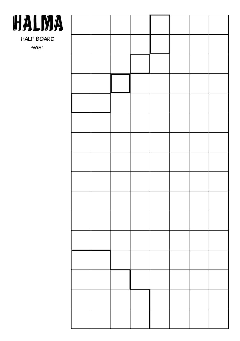 Halma - Downloadable Printable Classic Game Board - Etsy