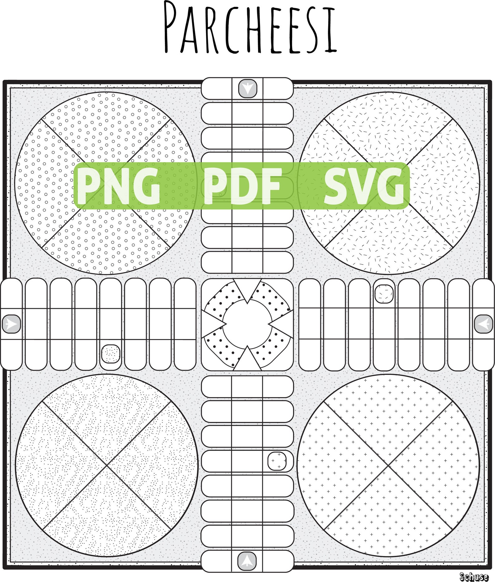 Parcheesi - a Beautiful, Downloadable, A4, Print and Play Game - Etsy