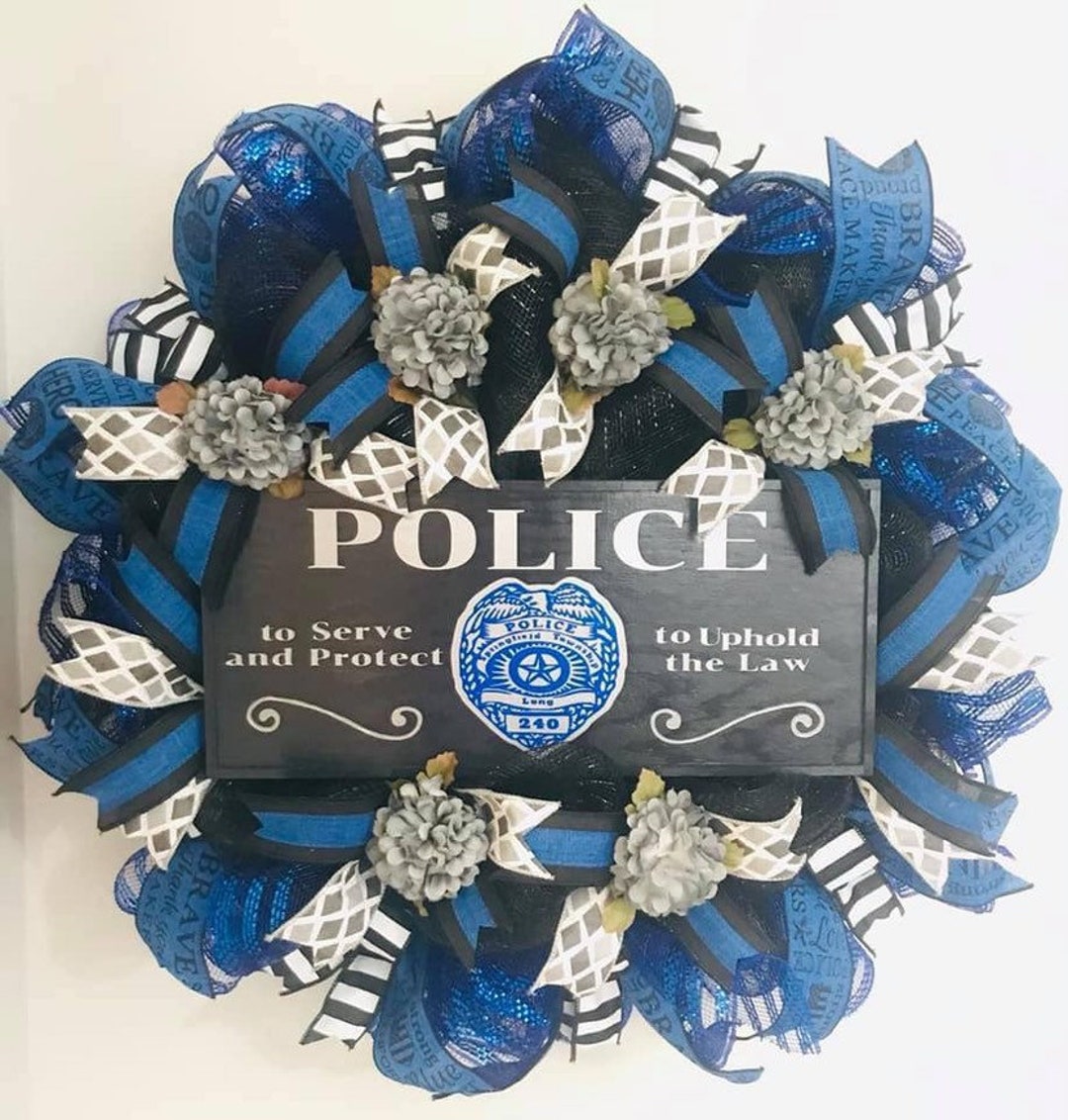 Thin Blue Line Wreath - Etsy