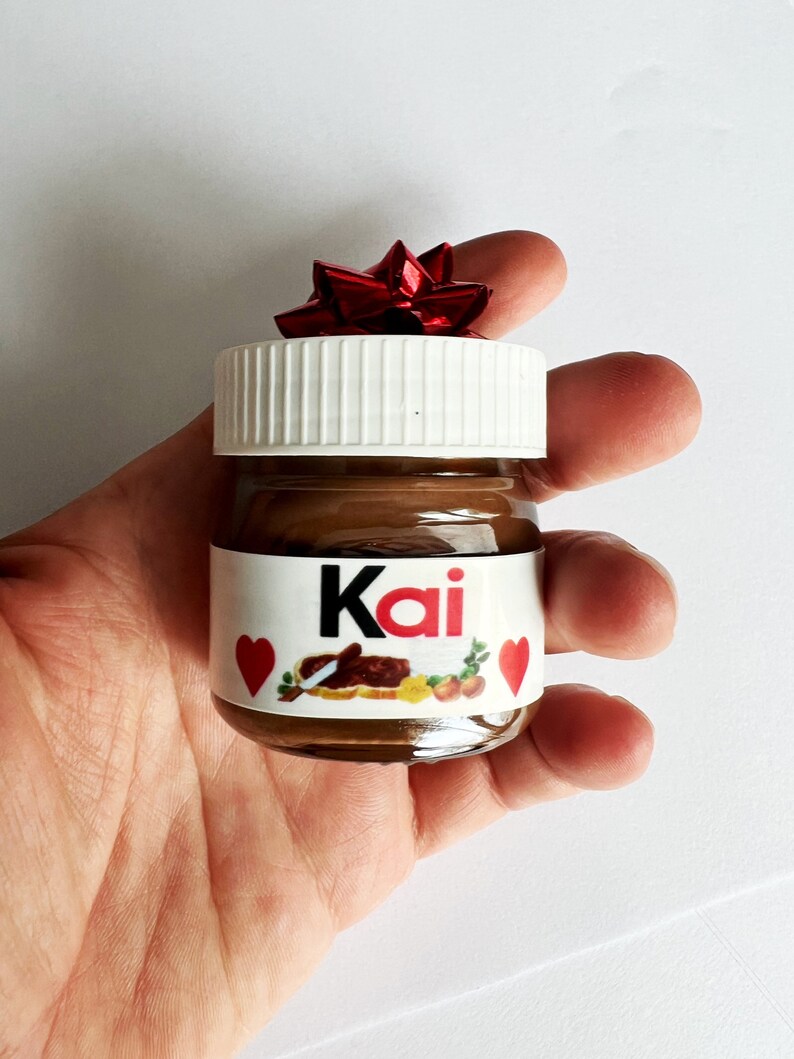 Personalized Valentine's Day Favor Custom Mini Nutella - Etsy