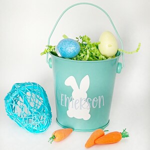 Custom Easter Bucket • Easter Bunny Personalized Mini Treat Bucket ...