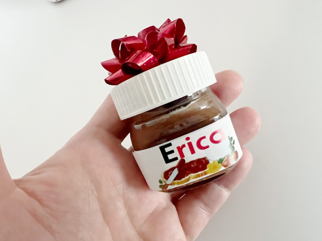Custom Nutella Jars Favors • Nutella Favors • Christmas Stocking ...