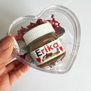 Personalized Valentine's Day Favor • Custom Mini Nutella Favors ...