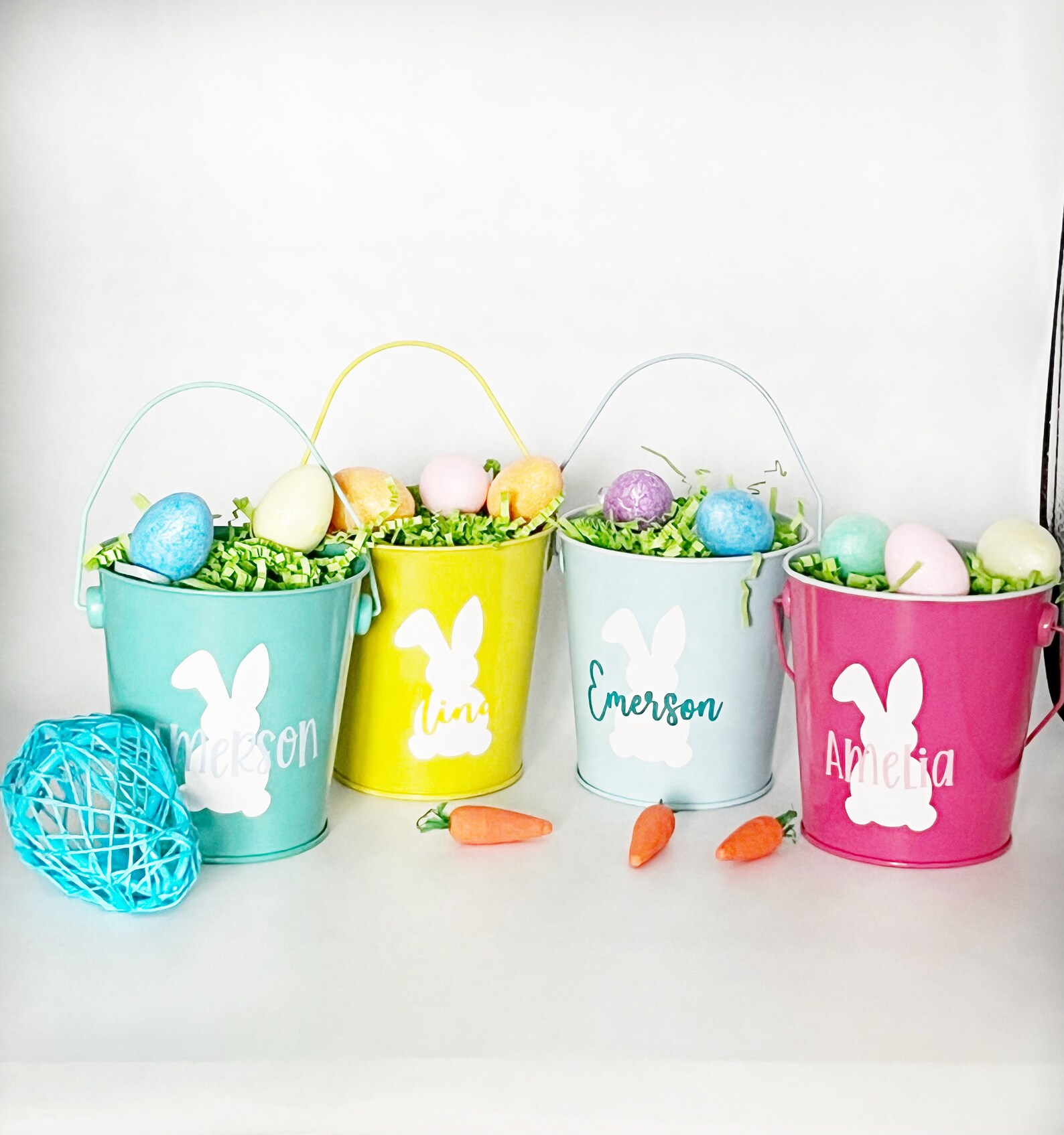 Custom Easter Bucket • Easter Bunny Personalized Mini Treat Bucket ...