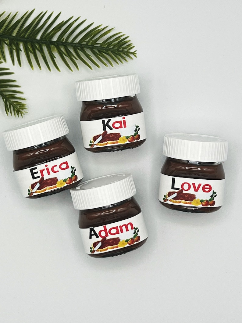 Custom Nutella Jars LABELS ONLY • Nutella Favors Labels • Christmas ...