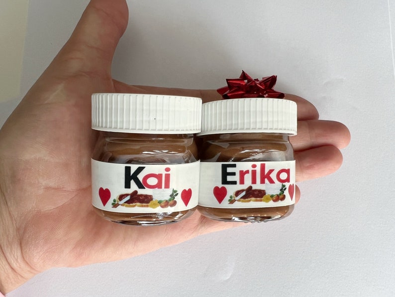 Personalized Valentine's Day Favor Custom Mini Nutella - Etsy