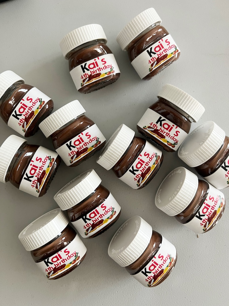 Personalized Valentine's Day Favor Custom Mini Nutella - Etsy
