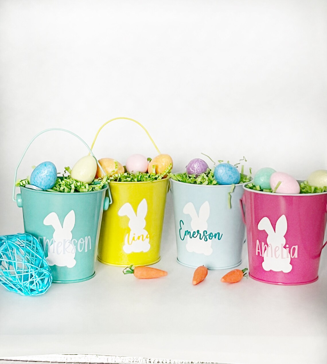 Custom Easter Bucket • Easter Bunny Personalized Mini Treat Bucket ...