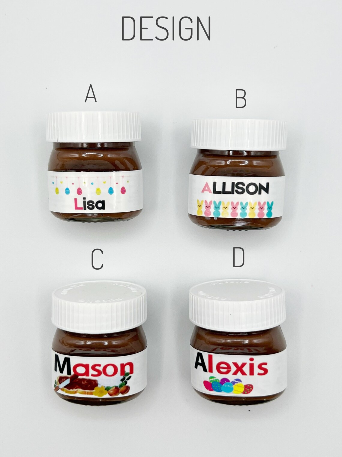 Personalized Nutella Easter Basket Stuffers for Kids • Kids Easter ...
