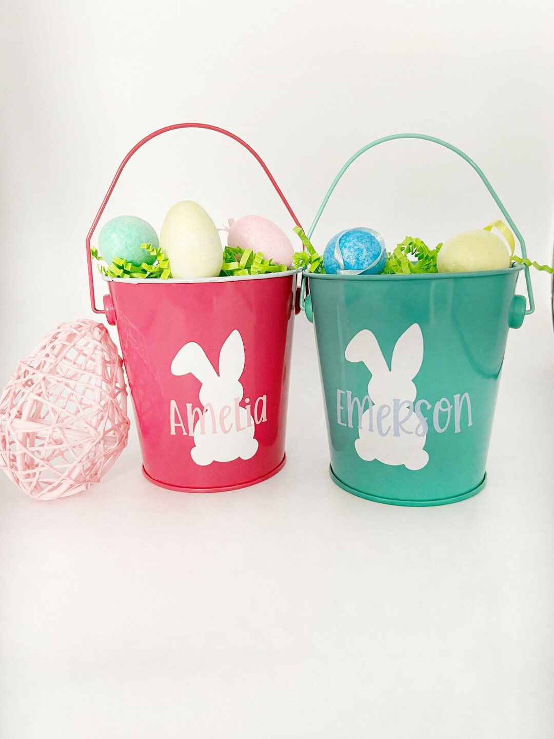 Custom Easter Bucket • Easter Bunny Personalized Mini Treat Bucket ...