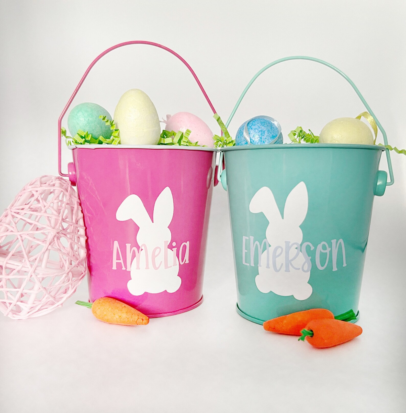 Custom Easter Bucket • Easter Bunny Personalized Mini Treat Bucket ...