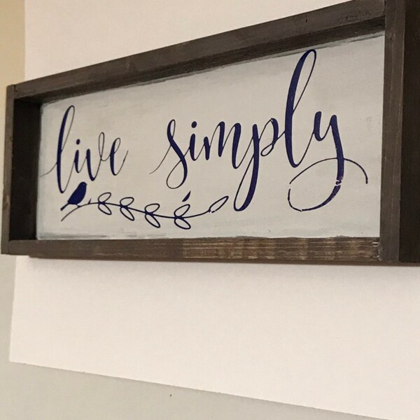 Live Simply Wall Sign - Etsy